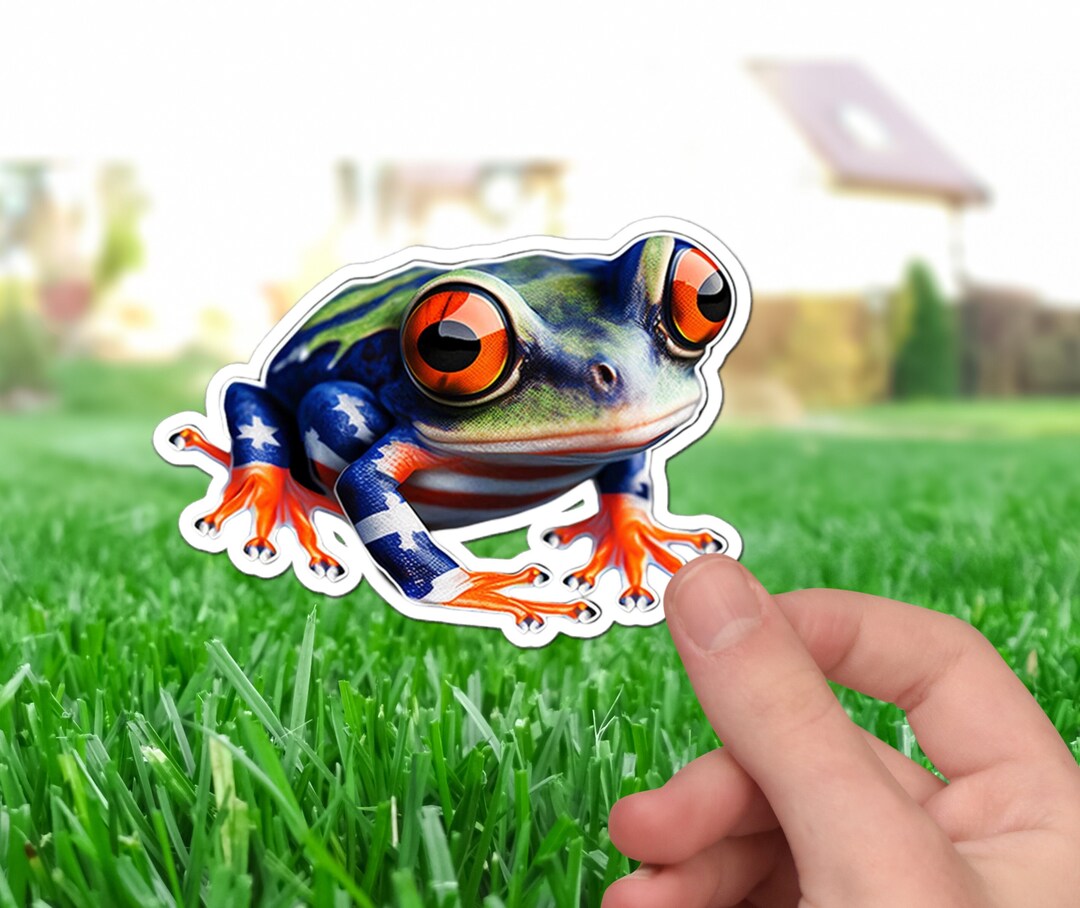 Indicted Frog Vinyl Sticker Decal Water Bottles, Laptops, and Notebooks ...