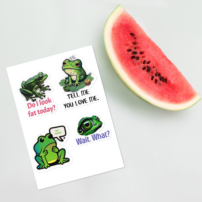 Funny Frog Meme Stickers, Laptop Decals, Water Bottle Stickers - Etsy
