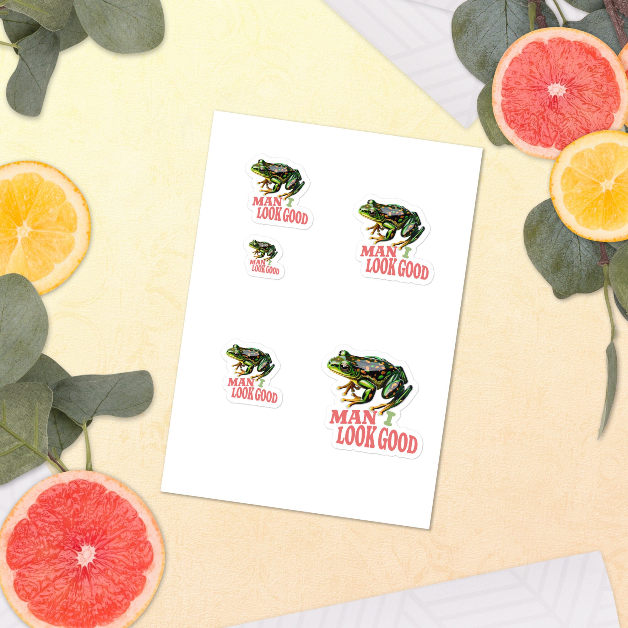 Narcissistic Frog Sticker Sheet Frog Vinyl Sticker Decal Bubble-free ...
