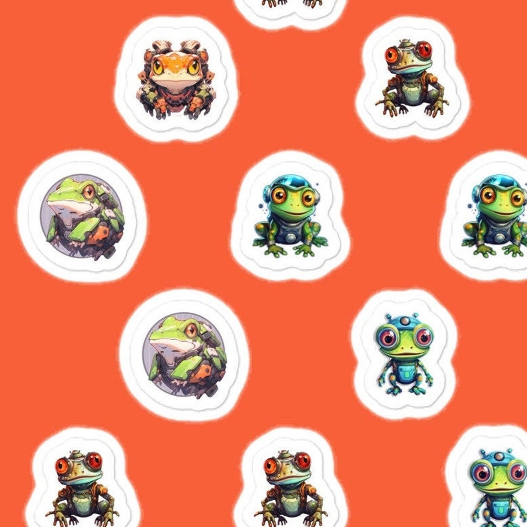 Premium Greatest Hits Robot Frogs Sticker Sheets Fun and Quirky Sticker ...