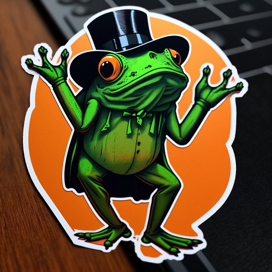 Debut! Frog Vinyl Sticker Decal | Water Bottles, Laptops, and Notebooks ...