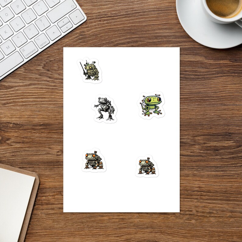 Robot Frog Stickers: Water-resistant Vinyl Decals for Fans of - Etsy