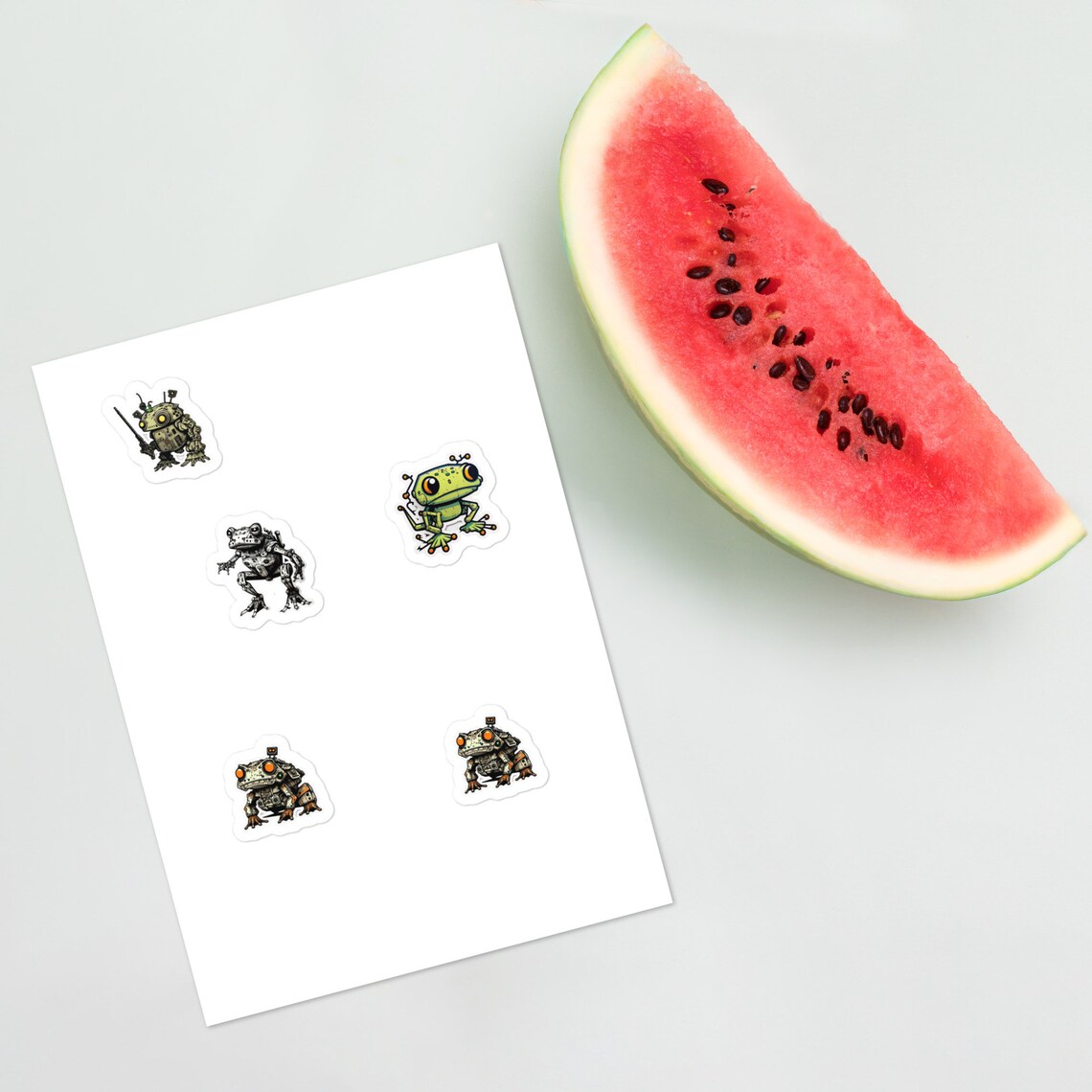 Robot Frog Stickers: Water-resistant Vinyl Decals for Fans of Cute and ...
