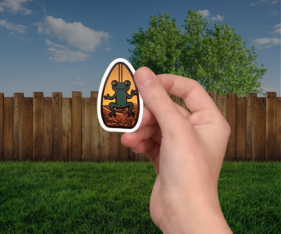 Surfboard Frog Vinyl Sticker, Summer Vacation Froggie Decal - Etsy