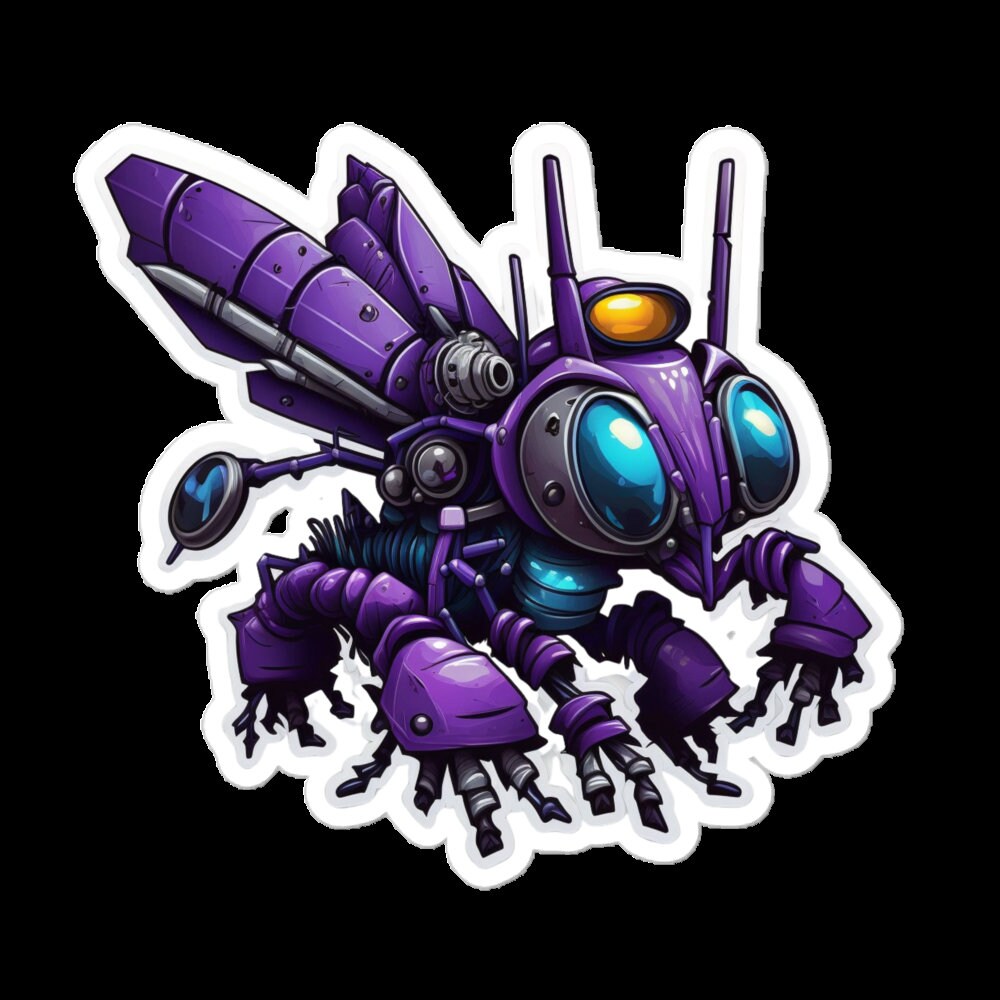 Science Fiction Grasshopper Sticker - Unique Vinyl Decal for Laptops ...