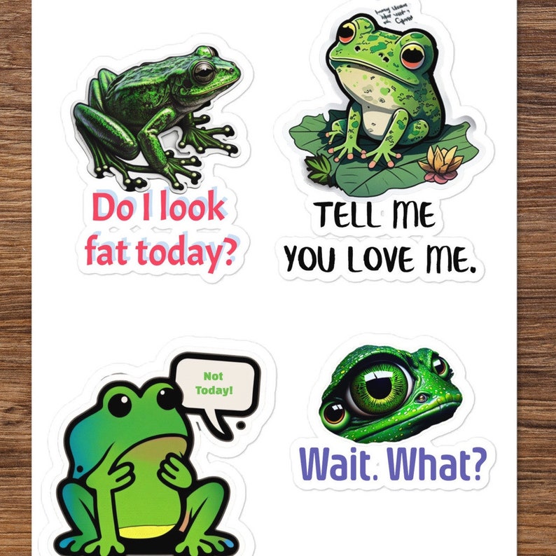 Funny Frog Meme Stickers, Laptop Decals, Water Bottle Stickers - Etsy