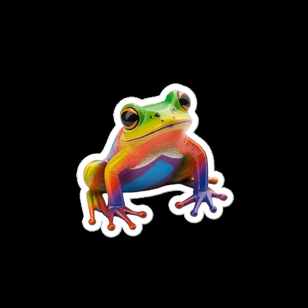 Colorful LGBTQ Frog Decal Cute Pride Frog Charity Sticker - Etsy
