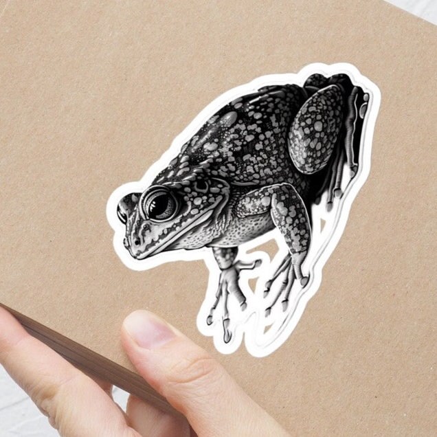1950's Frog Vinyl Sticker Decal Water Bottles, Laptops, and Notebooks ...