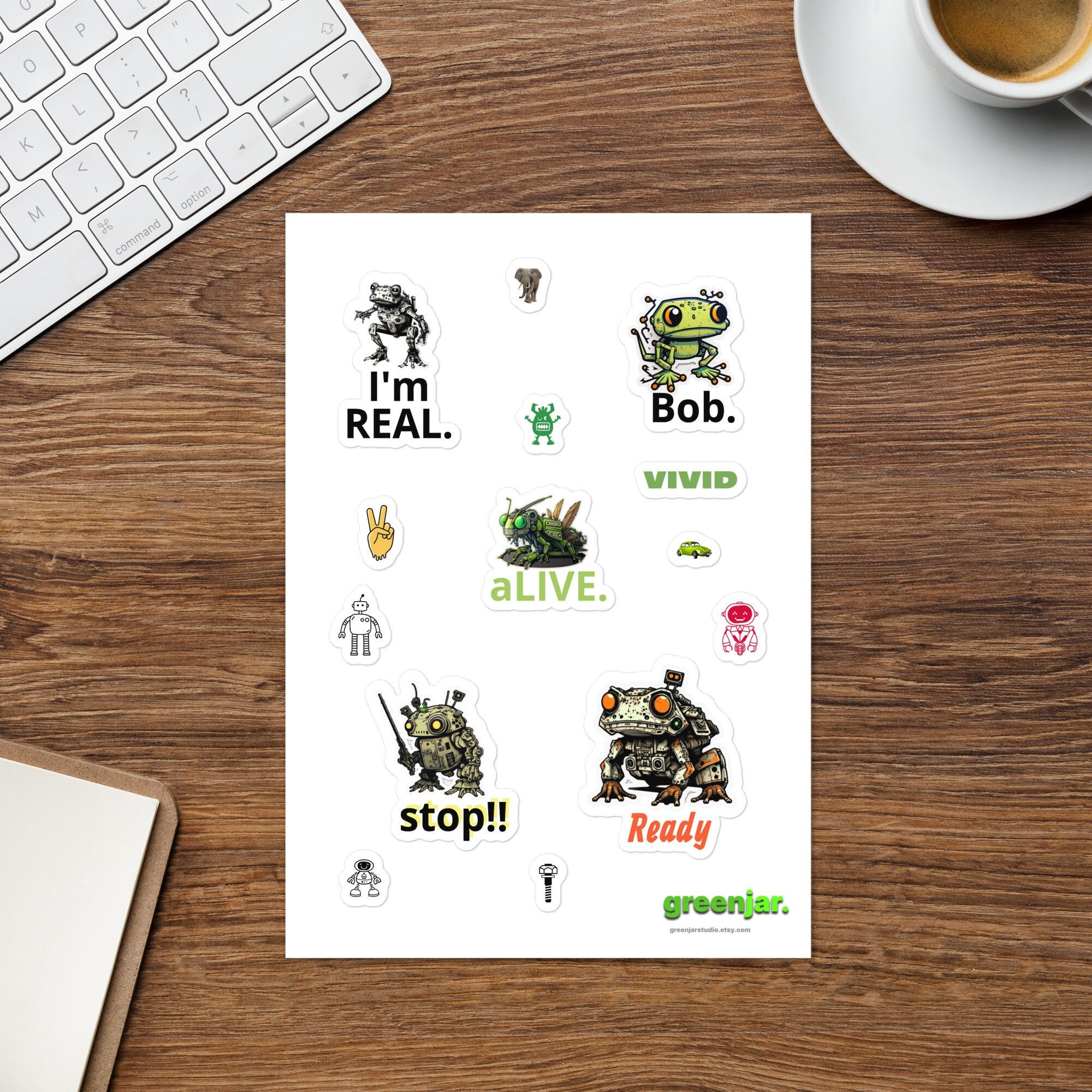 Random Frog Robot Meme Sticker Sheet Quirky and Fun Frog-inspired ...