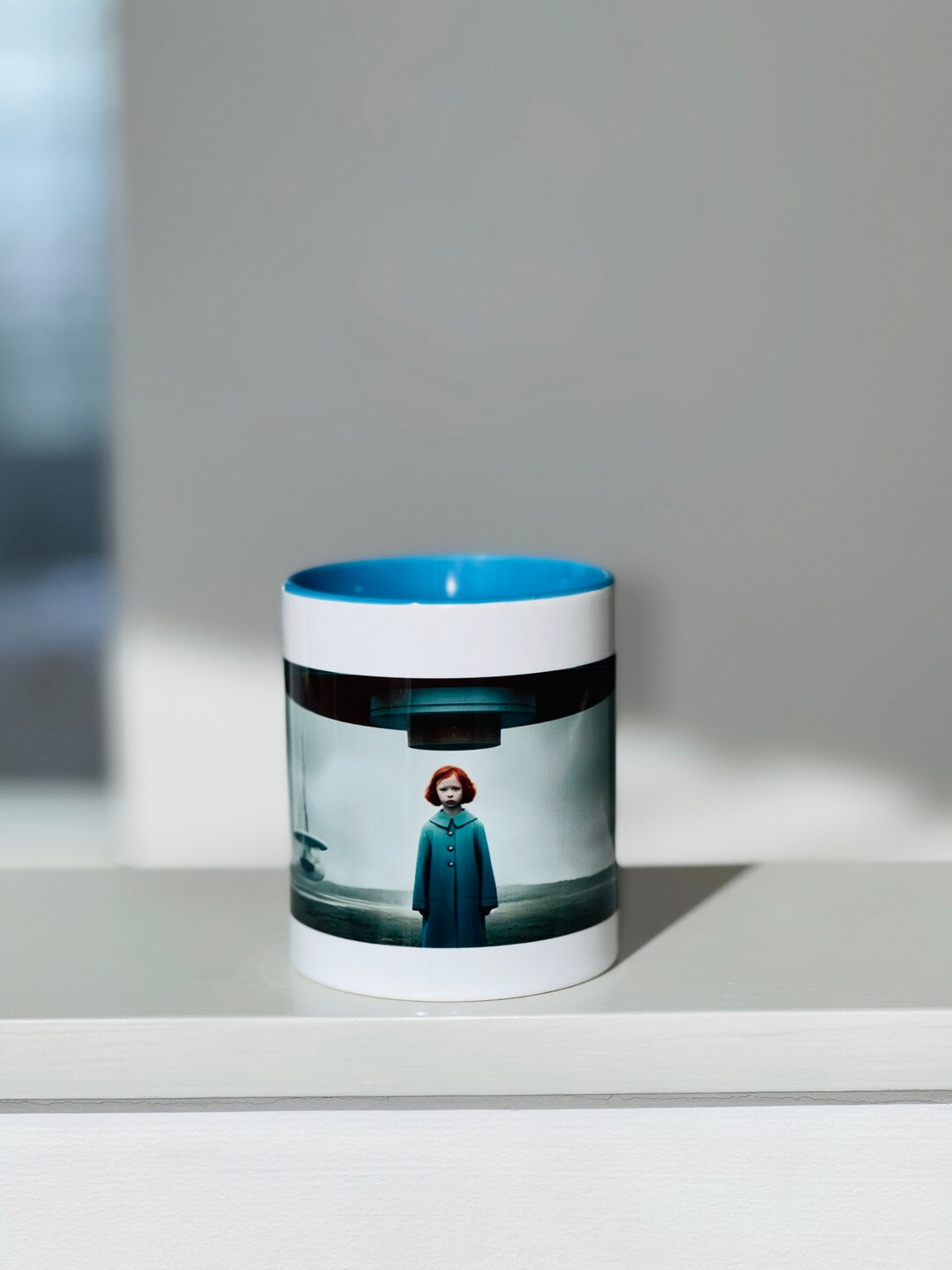 Eerie Girl UFO Ceramic Mug | Alien Sci-fi Design - Etsy