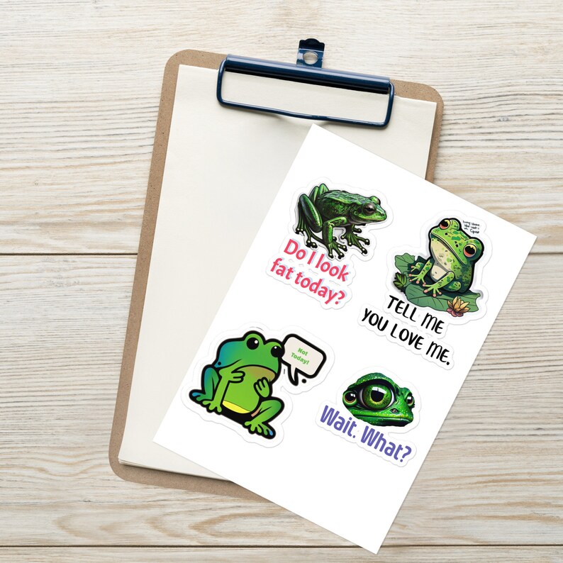 Funny Frog Meme Stickers, Laptop Decals, Water Bottle Stickers - Etsy