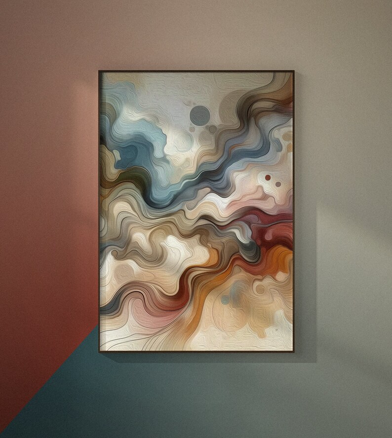 AUTUMN FLOW Serene, Printable Digital Art for Calm & Tranquility ...