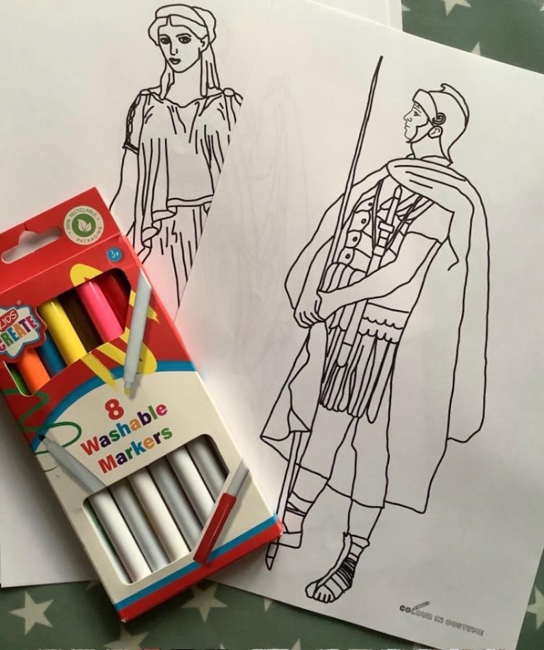 Medieval Knight - Printable Colouring Page - Etsy