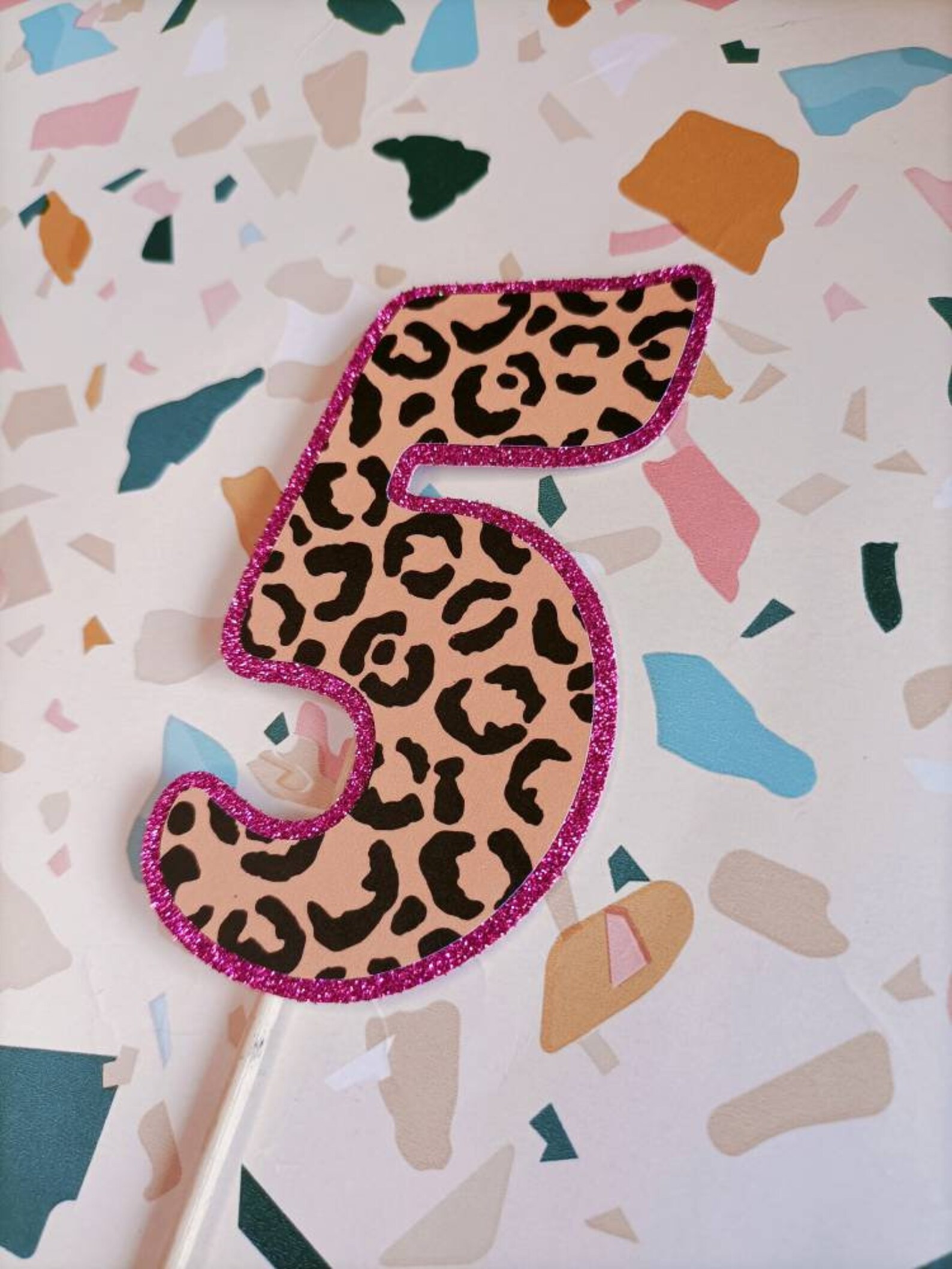 Number Cake Topper leopard Print Cake Topper Birthday Cake Topper Age ...