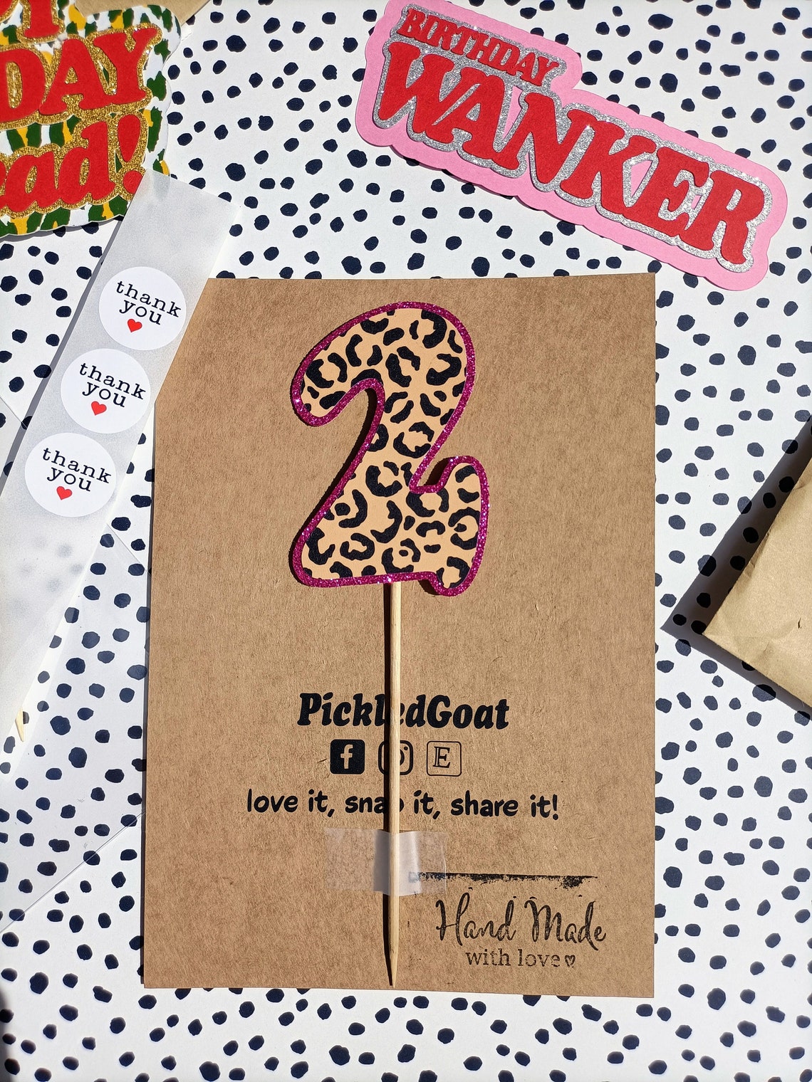 Number Cake Topper leopard Print Cake Topper Birthday Cake Topper Age ...