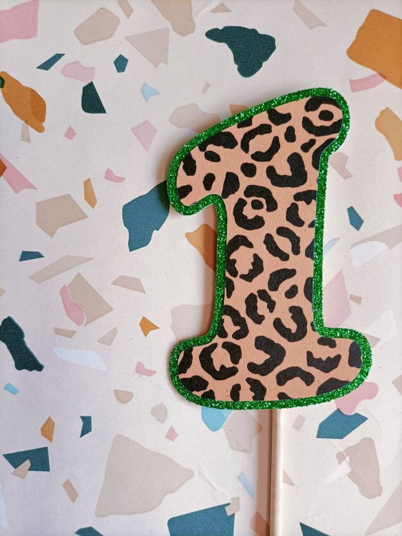 Number Cake Topper leopard Print Cake Topper Birthday Cake Topper Age ...