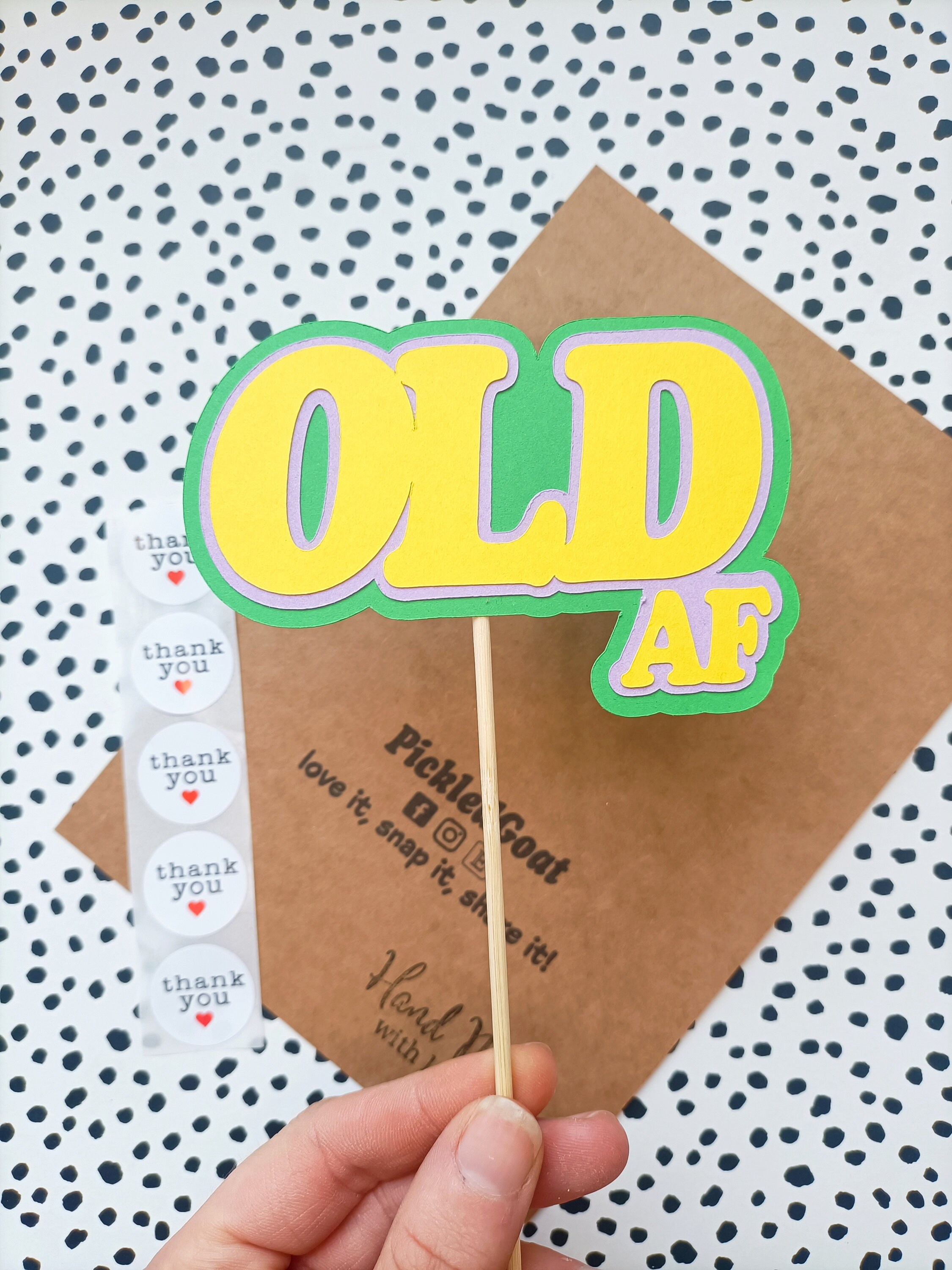 Old AF Cake Topper Custom Cake Topper Funny Cake Topper Birthday Topper ...