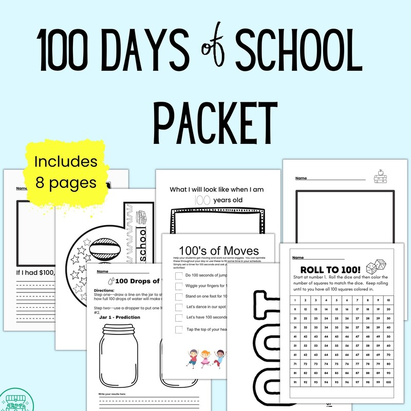 100th Day of School Flyer - Etsy
