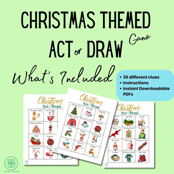 Christmas Pictionary - Etsy