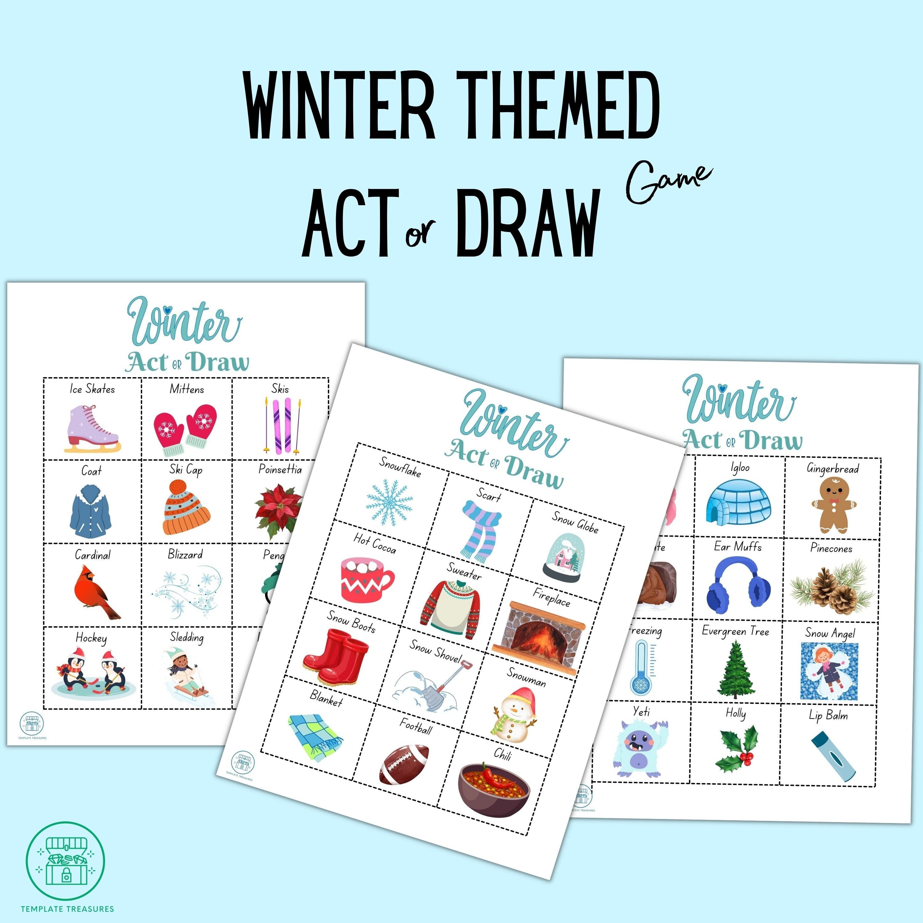 Winter Pictionary Engaging Pictionary Ideas For Kids Creative