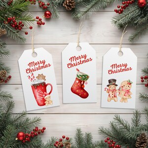 Watercolor Christmas Gift Tags | Printable Holiday Designs (digital ...