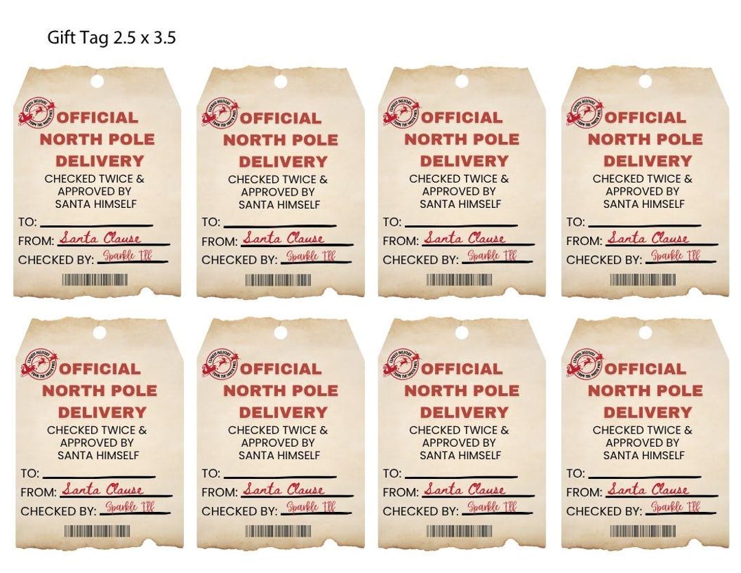 Official Santa Gift Tags – Printable Christmas Tags From the North Pole ...