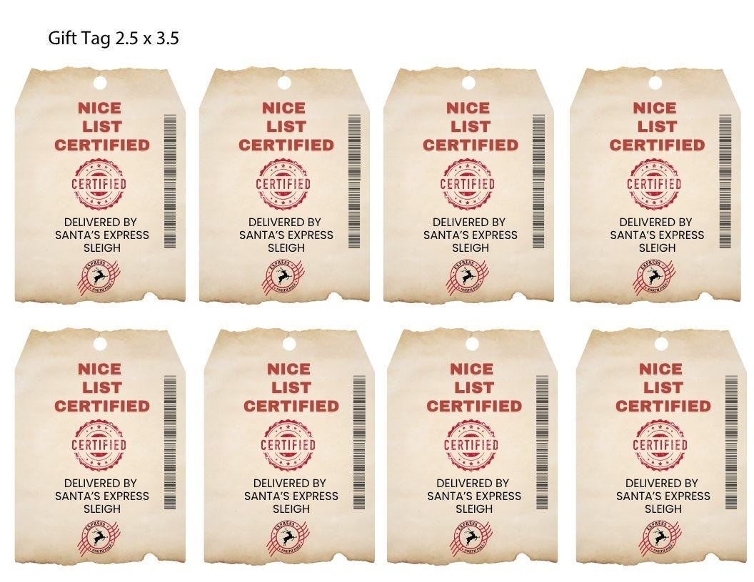 Official Santa Gift Tags – Printable Christmas Tags From the North Pole ...