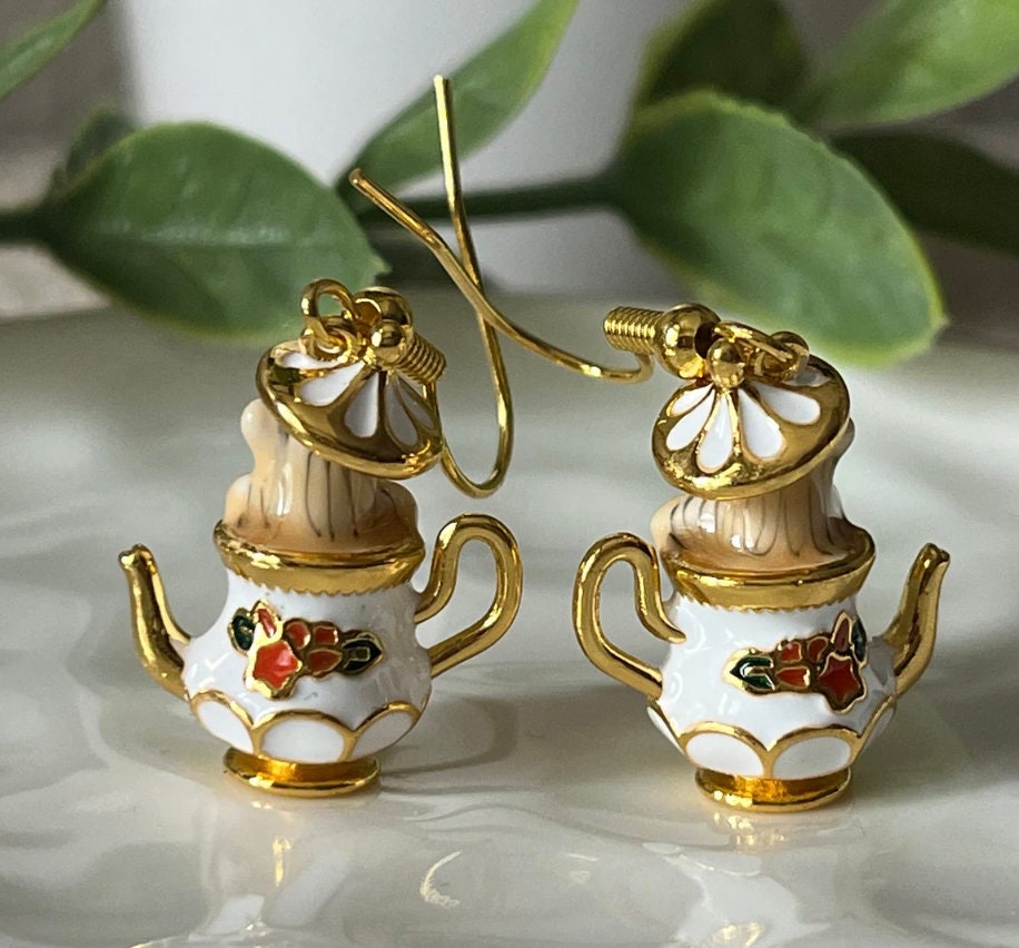 Hamster Teapot Earrings - Etsy