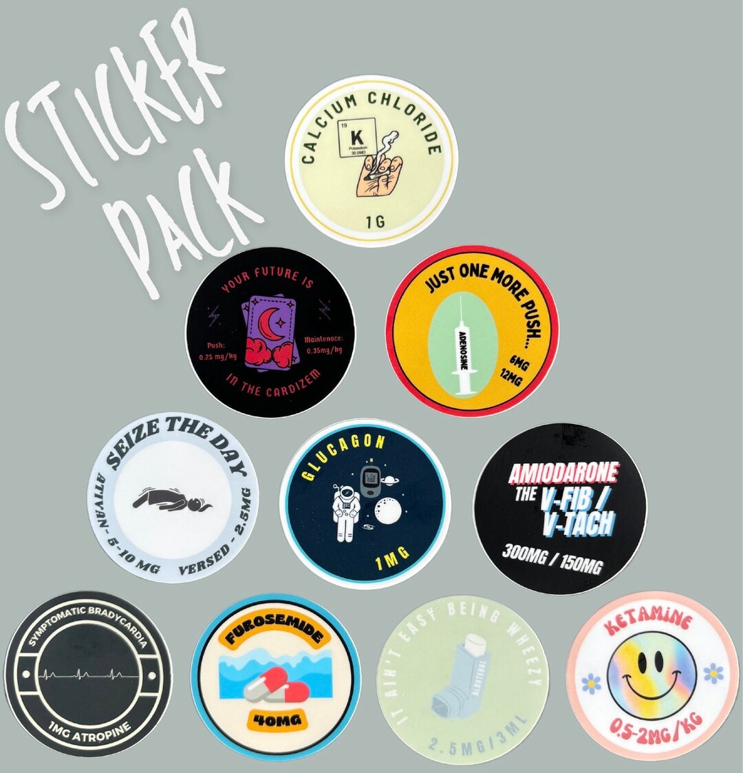 Paramedic Medication - Sticker Pack - Etsy