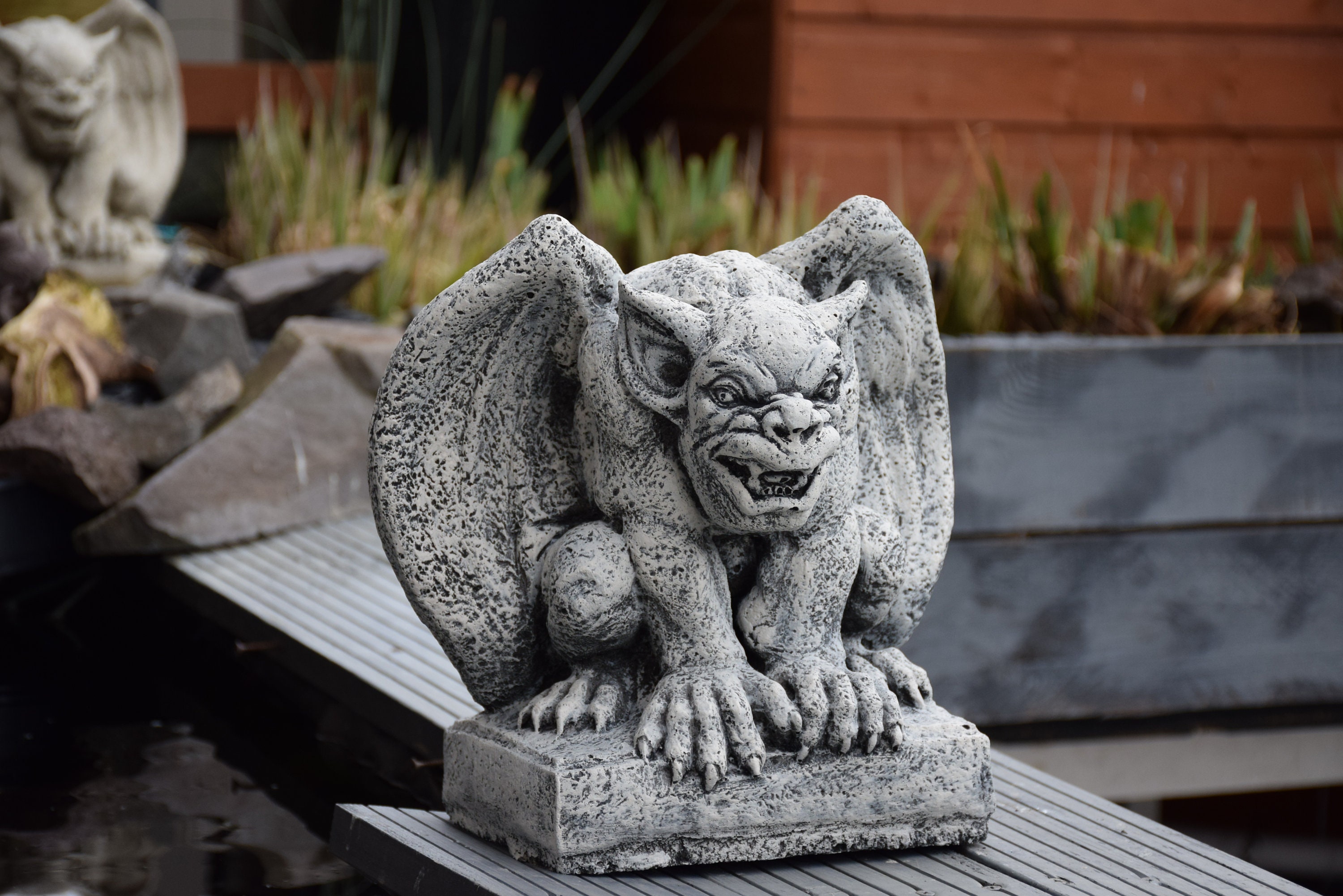 Gargoyle Stone Statue Garden Ornament Gothic Gremlin Reconstituted ...