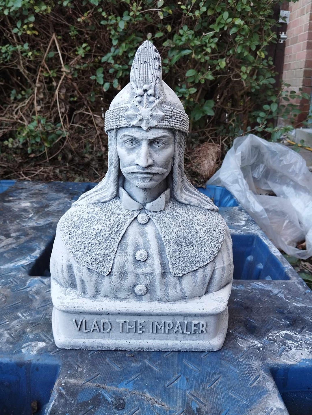 Garden Statue Dracula Vlad the Impaler Concrete Ornament 30 Cm Tall ...