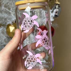 Tropical Sea Turtle Glass Tumbler | Beer Can Glass | Sea Turtle Can ...