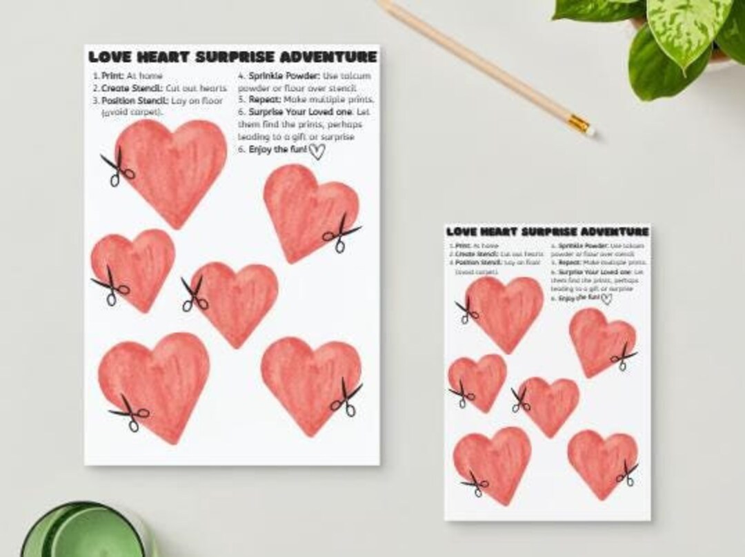 Printable Love Heart Stencil - Create a Romantic Trail With Flour or ...