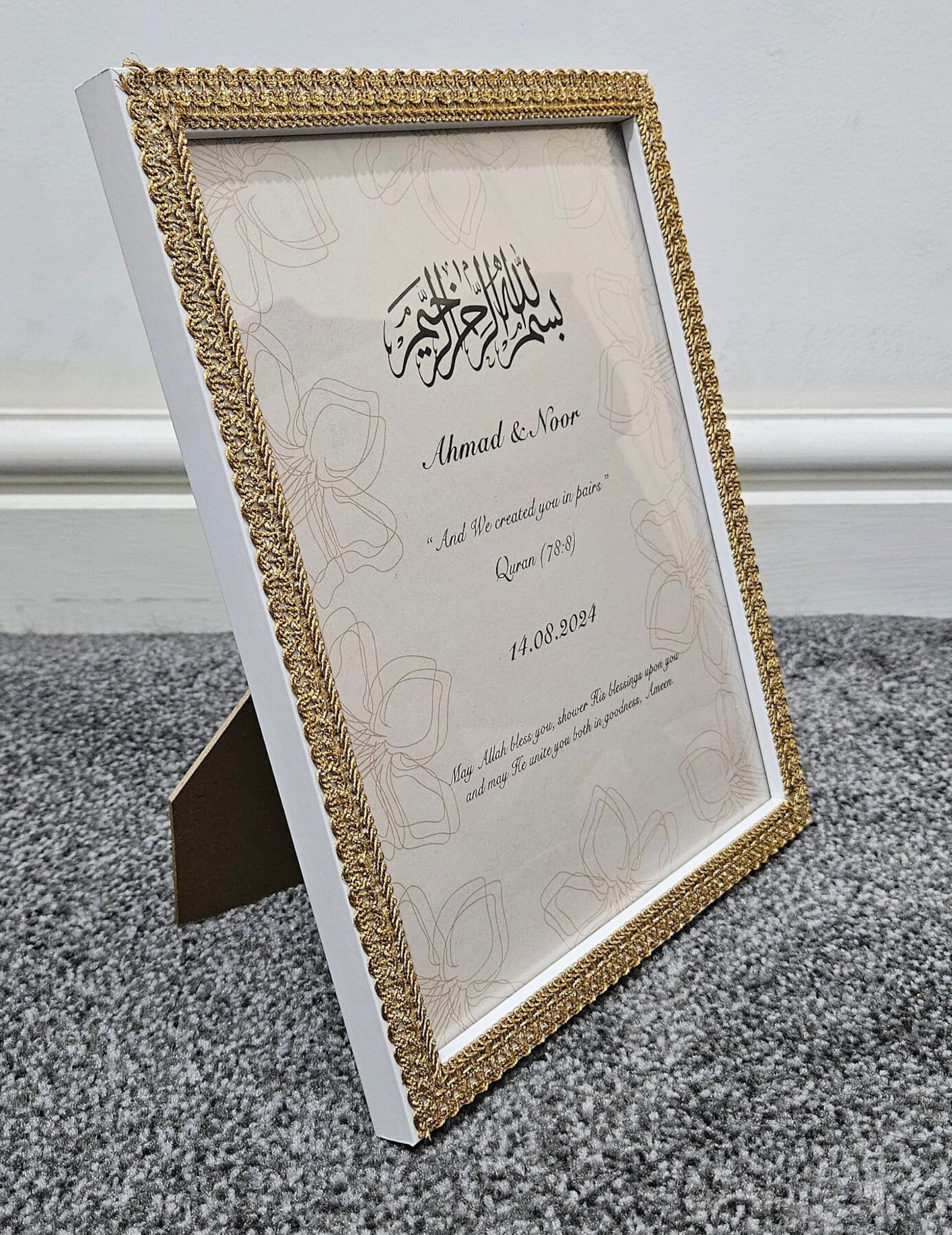 Nikkah Gift Set. Luxury Doodh Pilai Glass. Nikkah Pen. Personalised ...