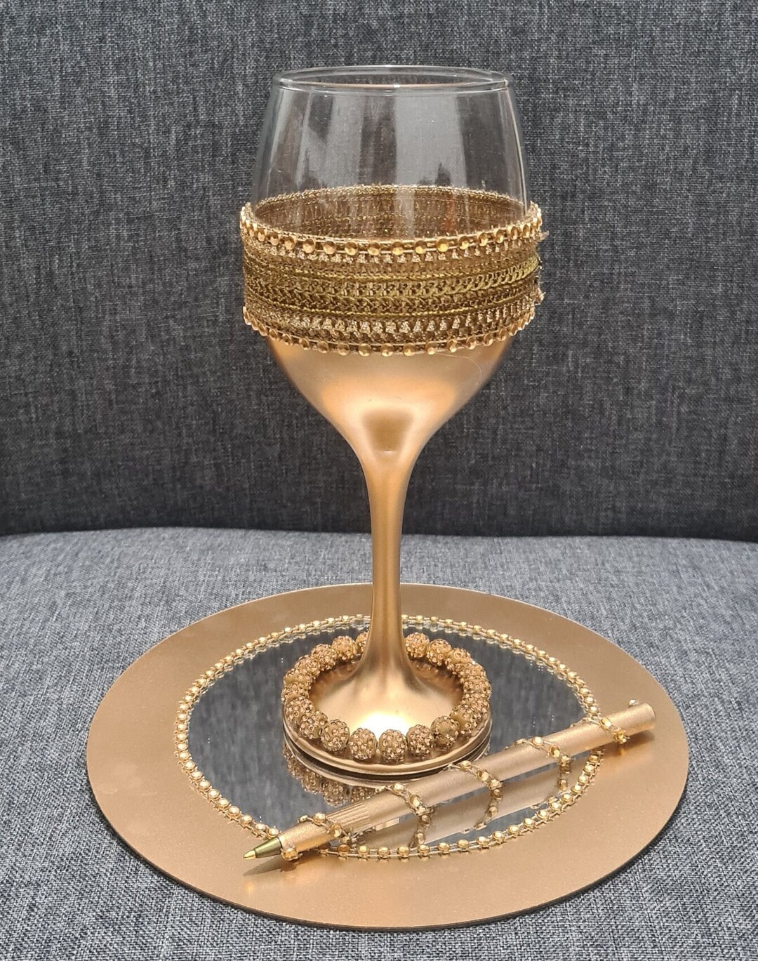 Luxury Doodh Pilai Glass Set. Nikkah Pen. Glass Plate Wedding . Milk ...