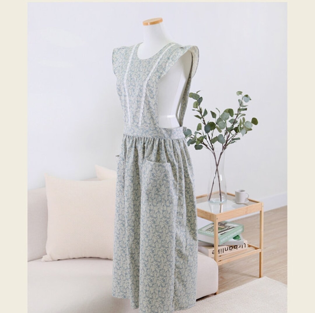 Gardening Frill Apron With Pockets Handmade Floral Apron for Women ...