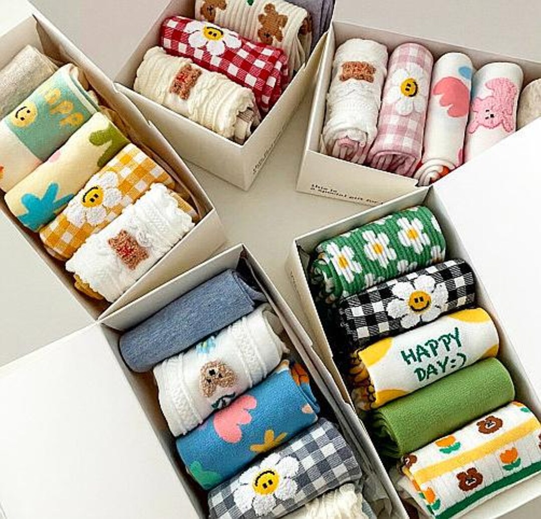Cute Socks, 5 Pairs, Gift Set, Adorable Socks, Gift Pack, 5-pack Cute ...