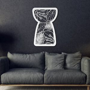 Latte Stone Metal Wall Art: Guam Floral Decor - Etsy