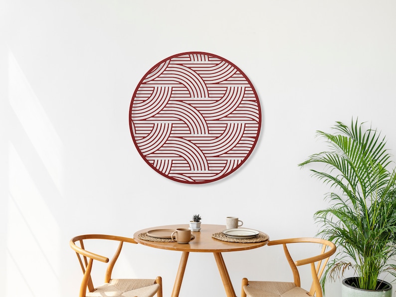 Japanese Metal Wall Art: Modern Abstract Garden Decor - Etsy