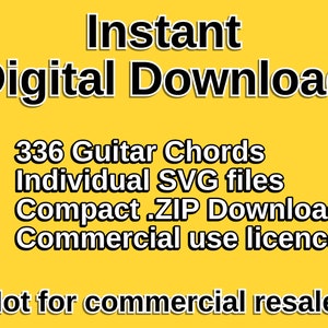 Guitar Chords SVG Bundle, 336 Chord Diagrams for Your Design Projects ...