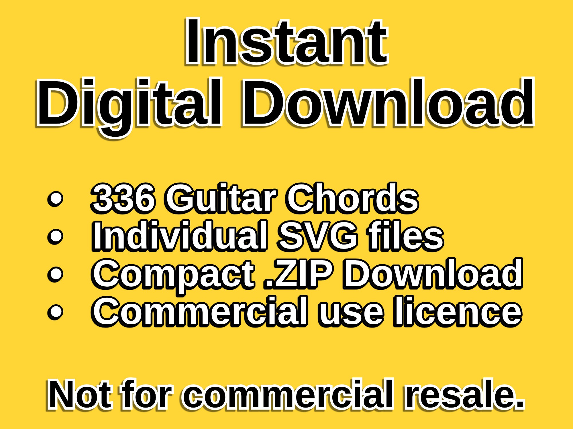 Guitar Chords SVG Bundle, 336 Chord Diagrams for Your Design Projects ...