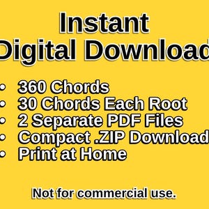 360 Printable Guitar Chord Flashcards | Music Theory | 30 Chords Each ...