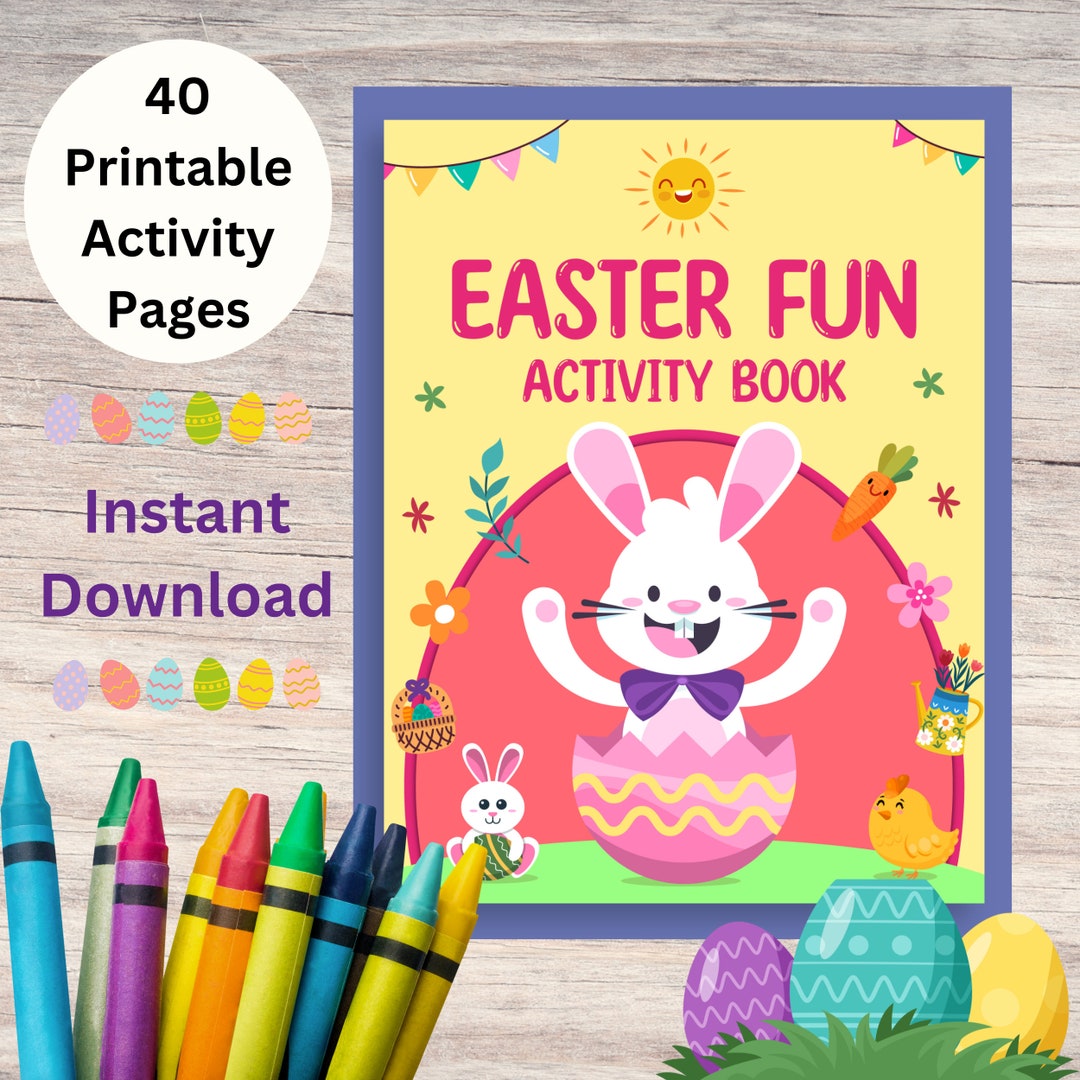 Easter Fun Activity Book for Kids Ages 3-7, Easter Basket Stuffer ...