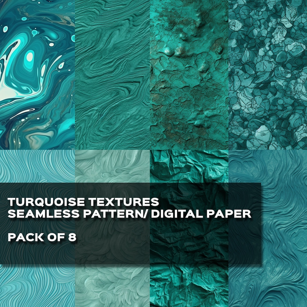 Seamless Pattern Turquoise Texture Digital Paper Turquoise Textures ...