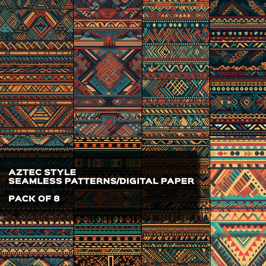 Aztec Seamless Patterns Aztec Digital Paper Native Aztec Seamless ...