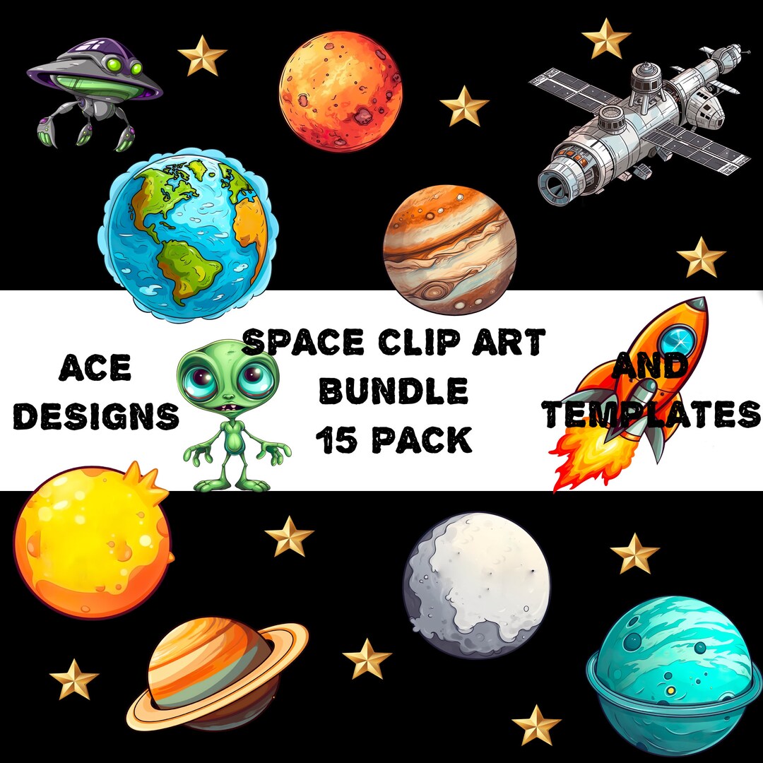Clip Art Design Space Clip Art Digital Download Space Art Digital Image ...