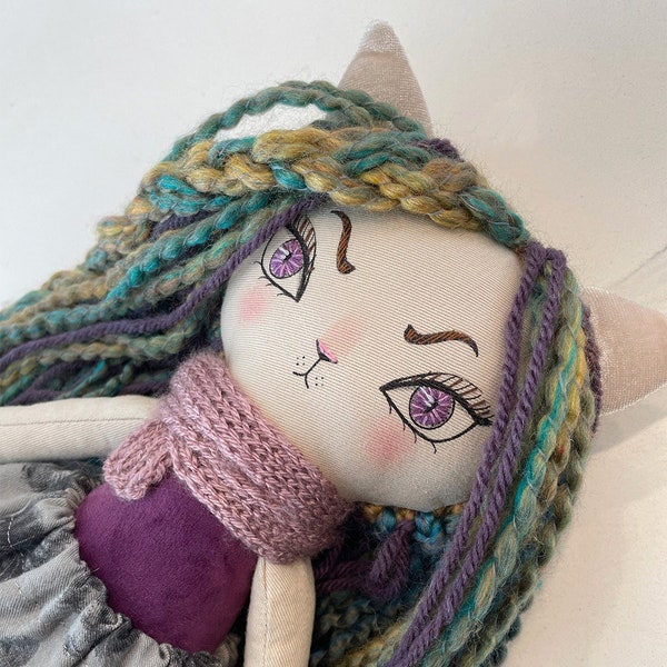Handmade Fabric Doll - Etsy