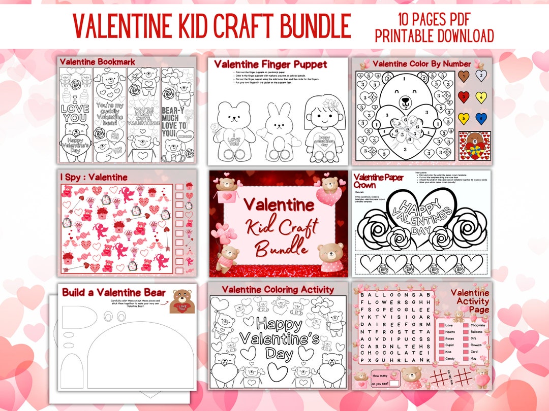 Printable Valentine Book Activity, Printable Valentines Day Activities ...