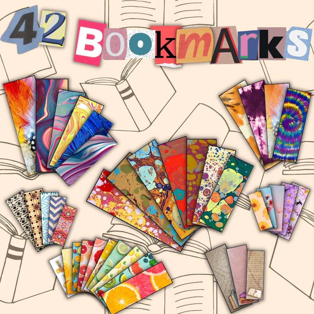 Bookmark Bundle Pdf-printable Bookmarks for Adults-bookmarks for ...