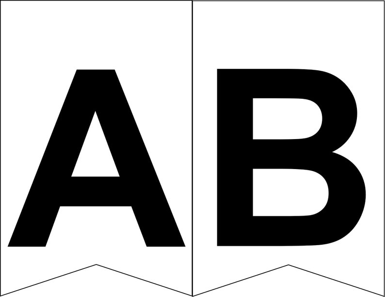 Banner de letras del alfabeto imprimible, letras imprimibles para ...